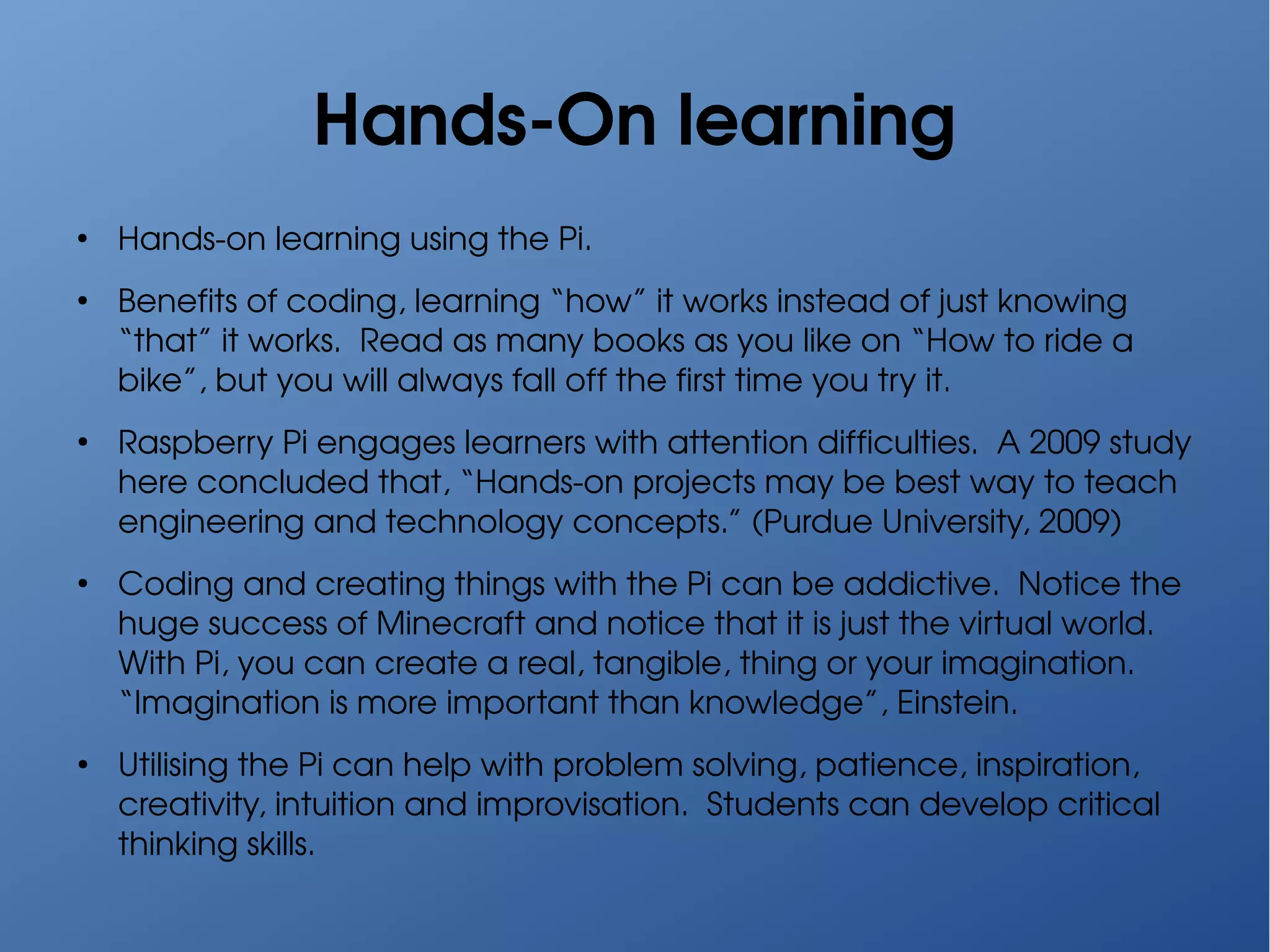 Raspberry Pi in education, resource presentation. | ODP