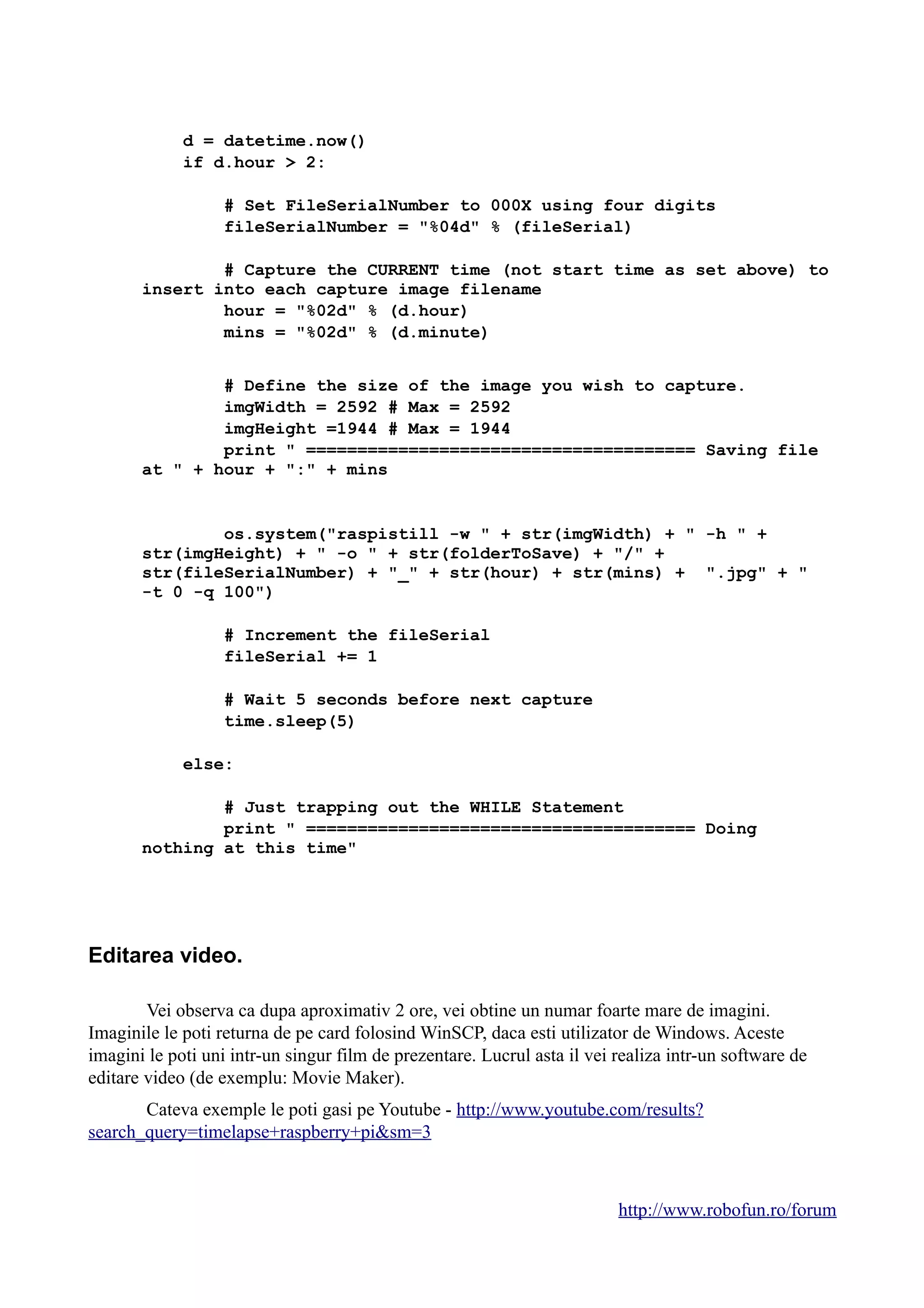 Raspberry Pi Timelapse Pdf 