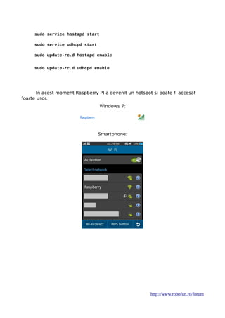 Raspberry pi wirelesshotspot | PDF