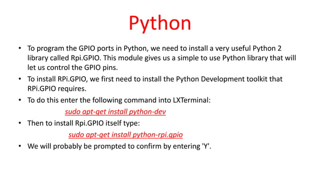Introduction To Raspberry Pi with Simple GPIO pin Control | PPTX