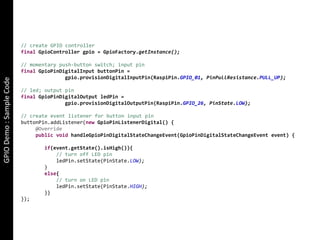 Raspberry pi and pi4j | PPT