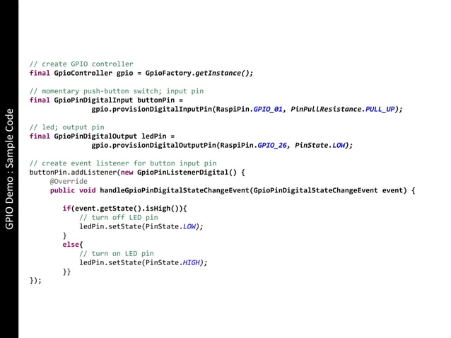 Raspberry pi and pi4j | PPT