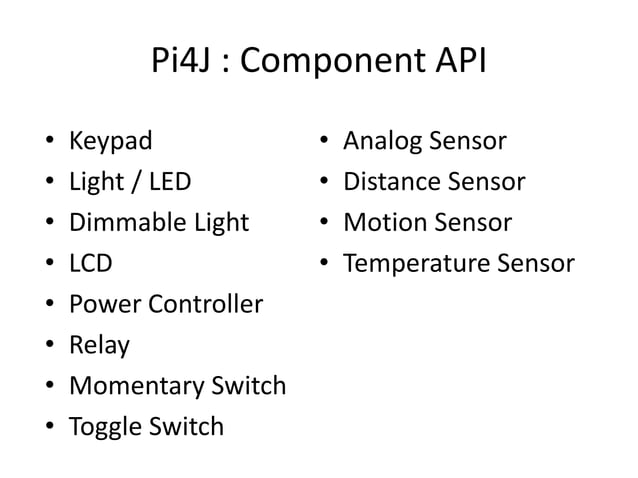 Raspberry pi and pi4j | PPT