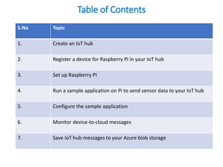Raspberry pi and Azure | PPT