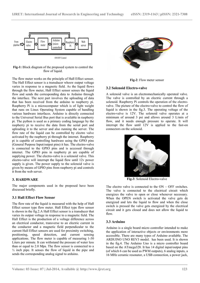 Raspberry pi based liquid flow monitoring and control | PDF