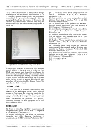 Raspberry pi based liquid flow monitoring and control | PDF