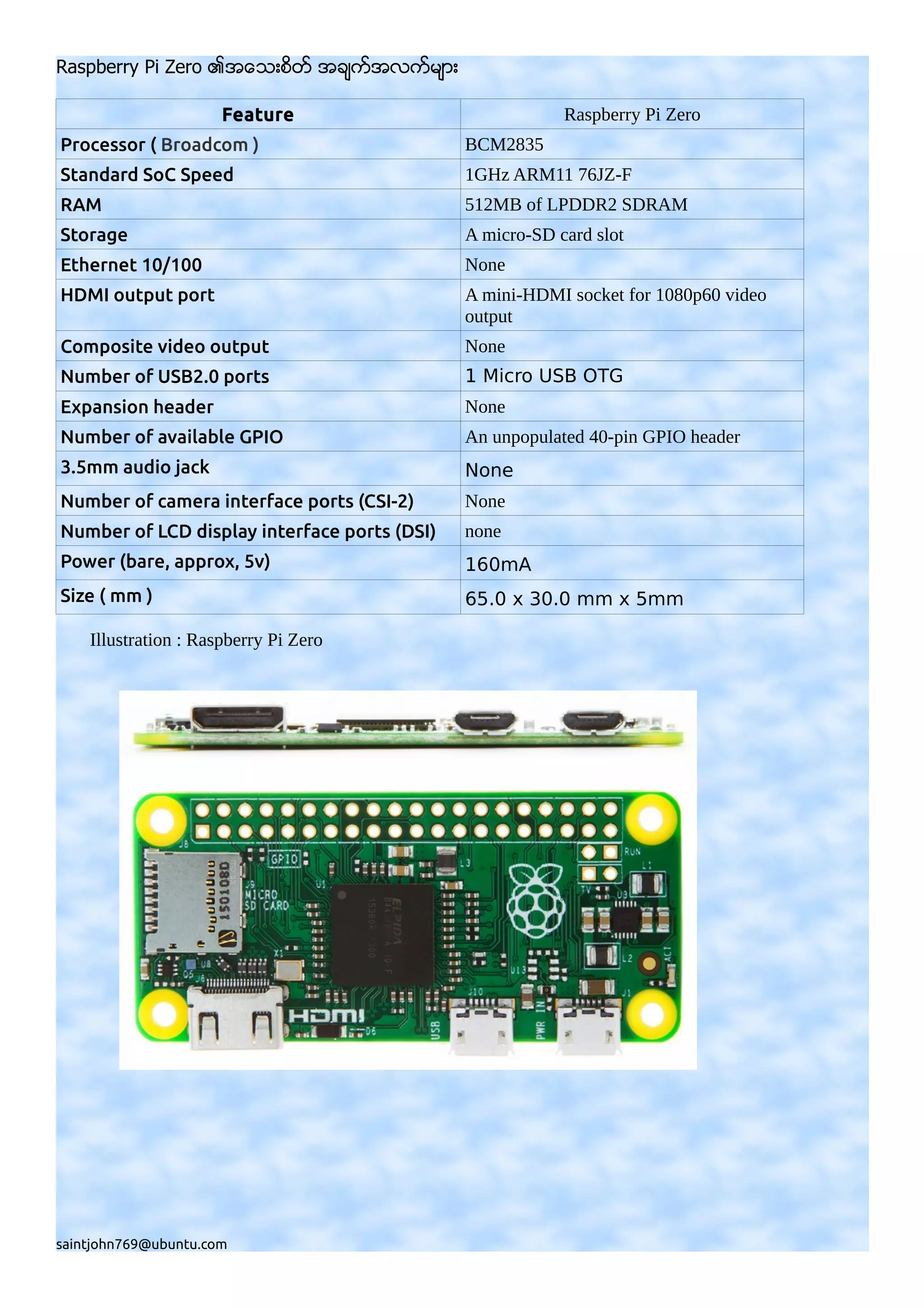 Raspberry pi beginner ( burmese ) chapter one: types of raspberry pi | PDF