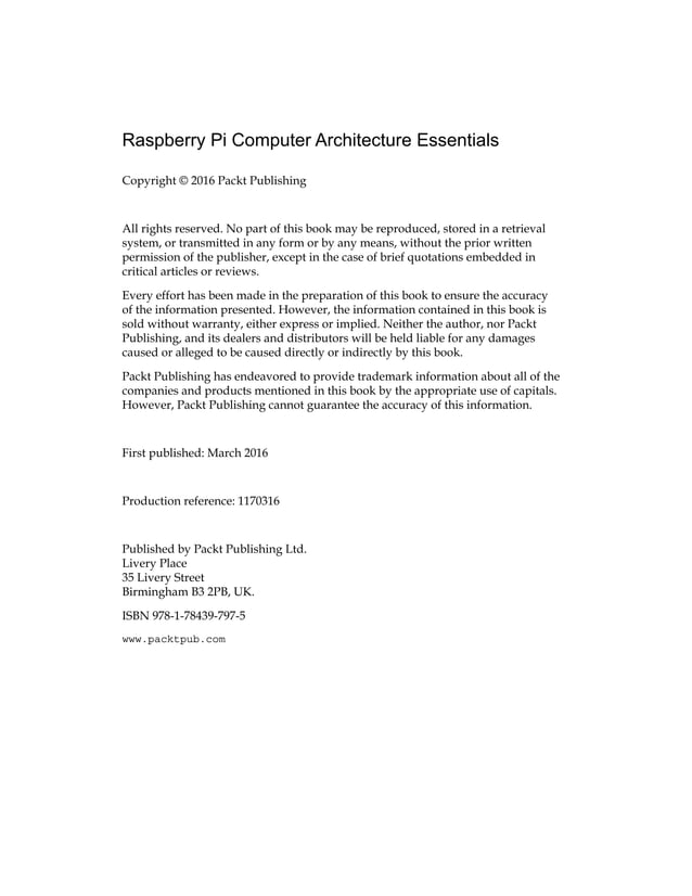 Raspberry pi: Conceptos básicos de la arquitectura de la computadora raspberry pi por andrew k ...