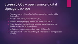 Using Raspberry Pis to drive Digital Signage in Libraries and beyond | PPTX