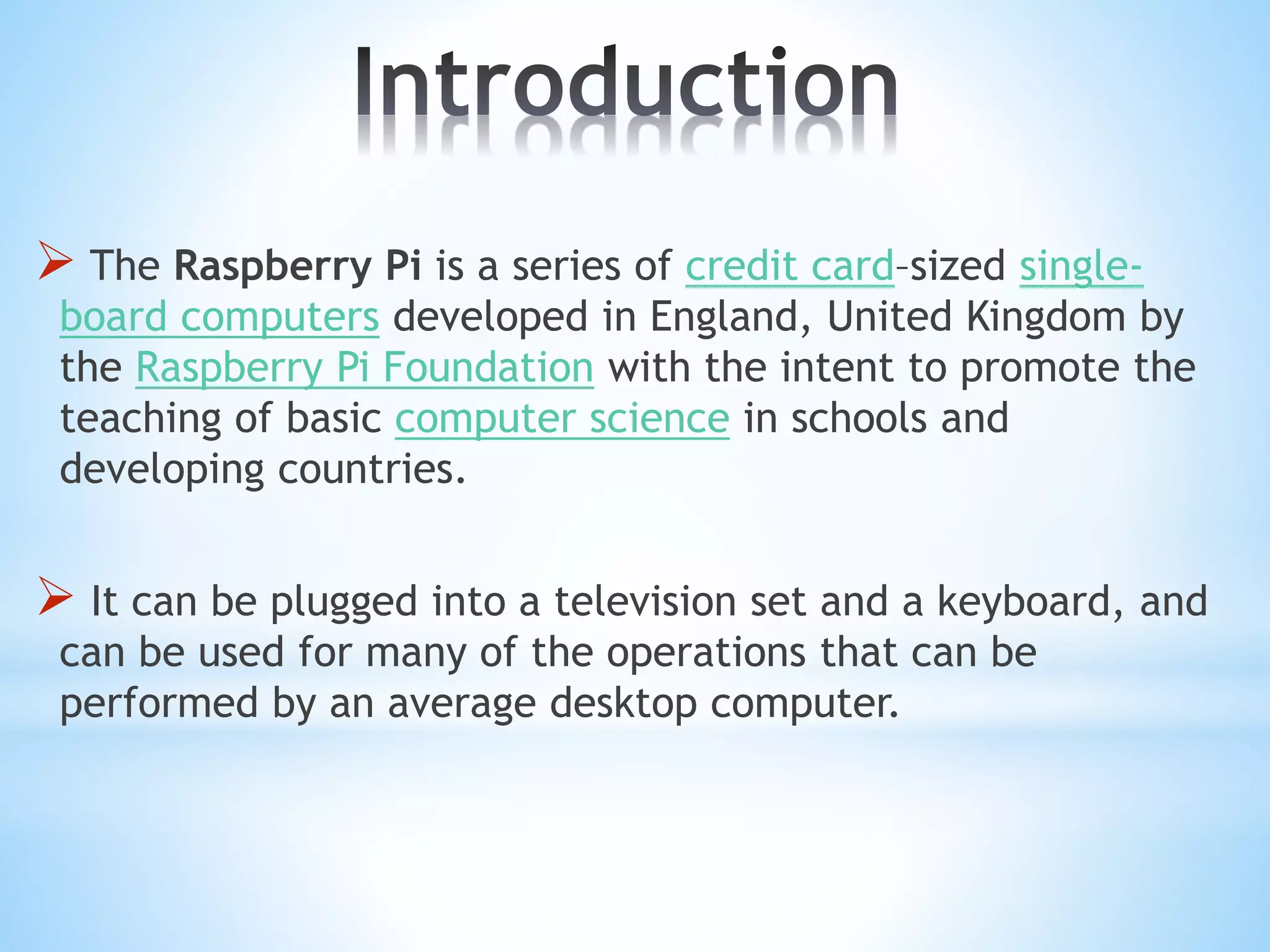Raspberry pi | PPTX