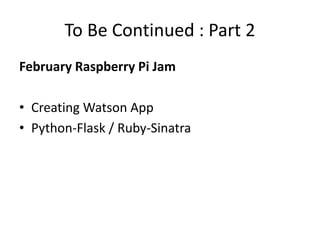 Raspberry pi jam | PPT