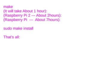 Raspberry pi performace and program by open cv | PPT