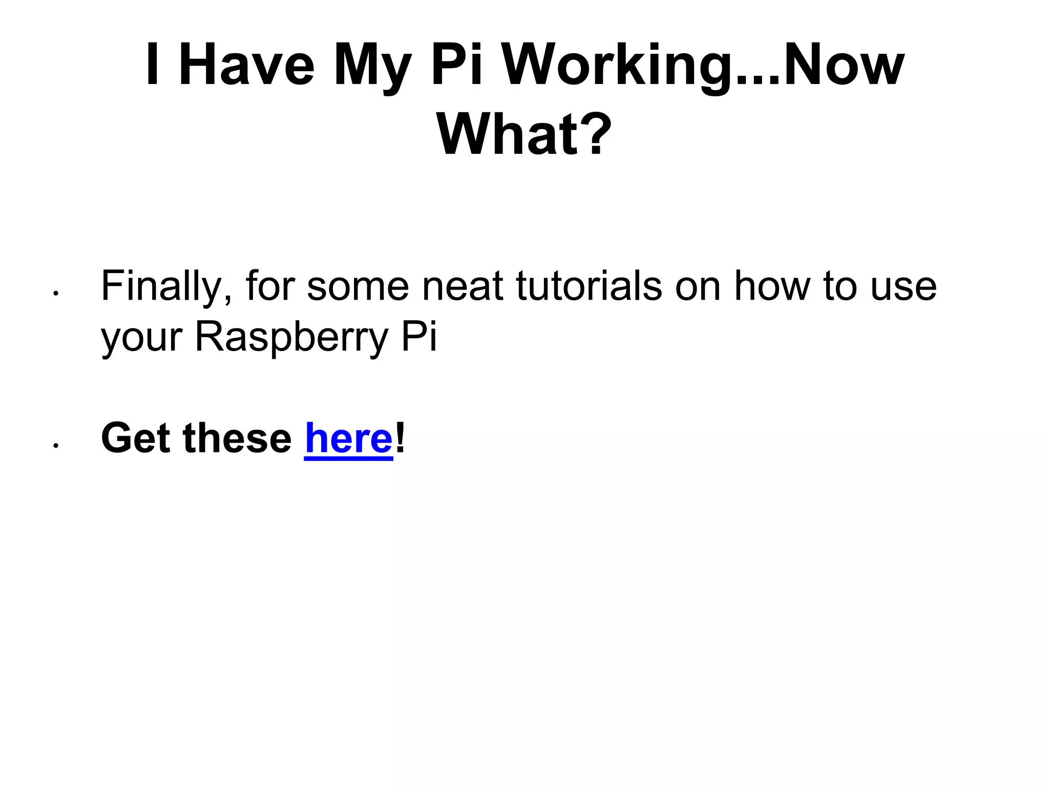Introduction to Raspberry Pi | PPT