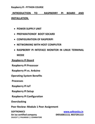 Raspberry pi course syllabus | PDF