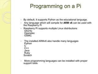 Raspberry pi technology | PPT