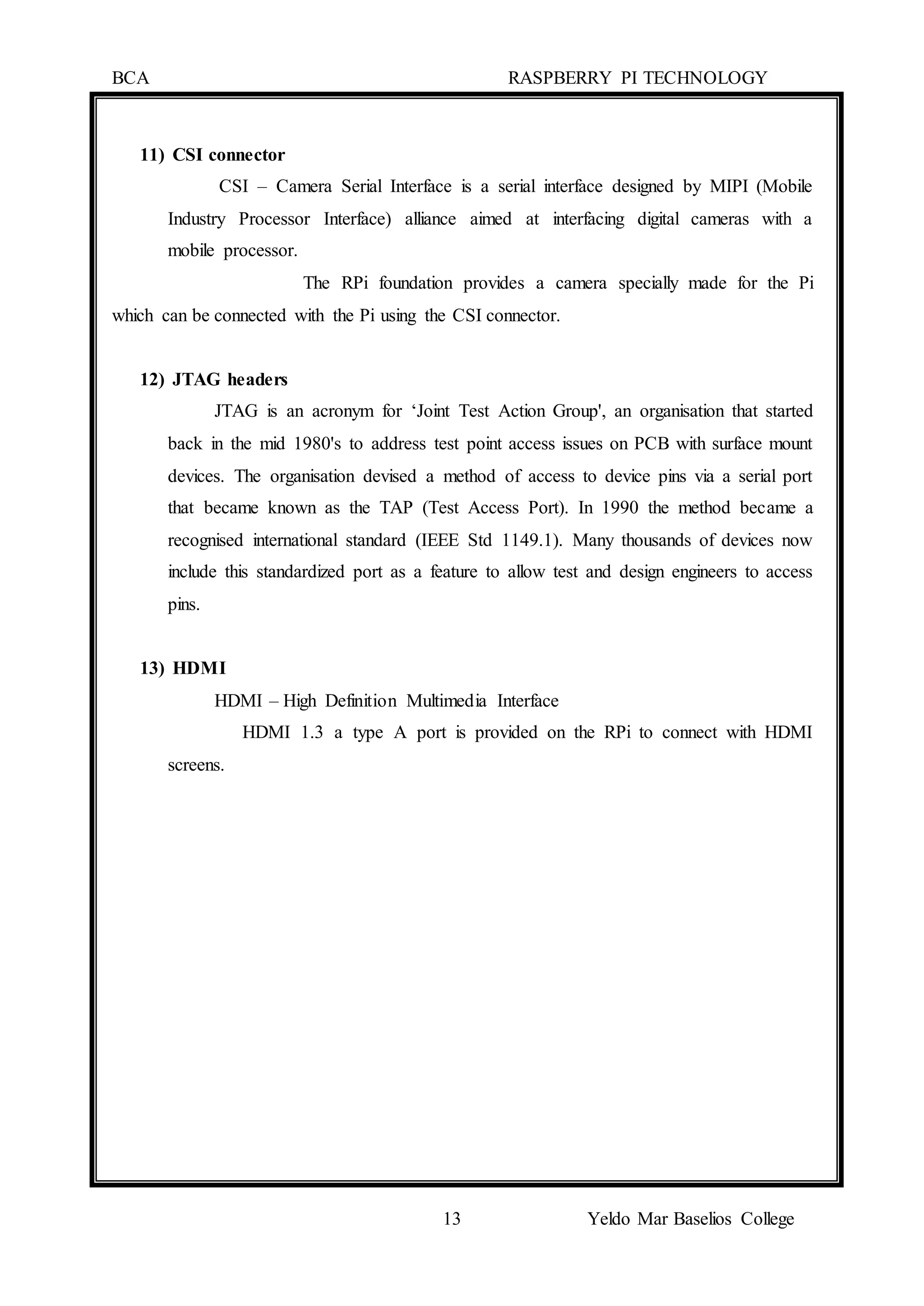 Raspberry pi technology | DOCX