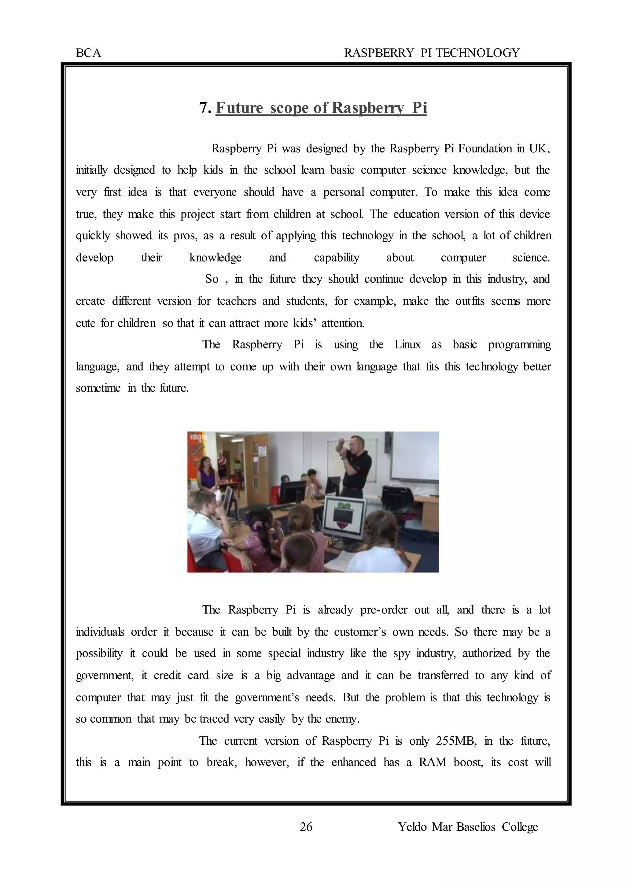 Raspberry pi technology | DOCX