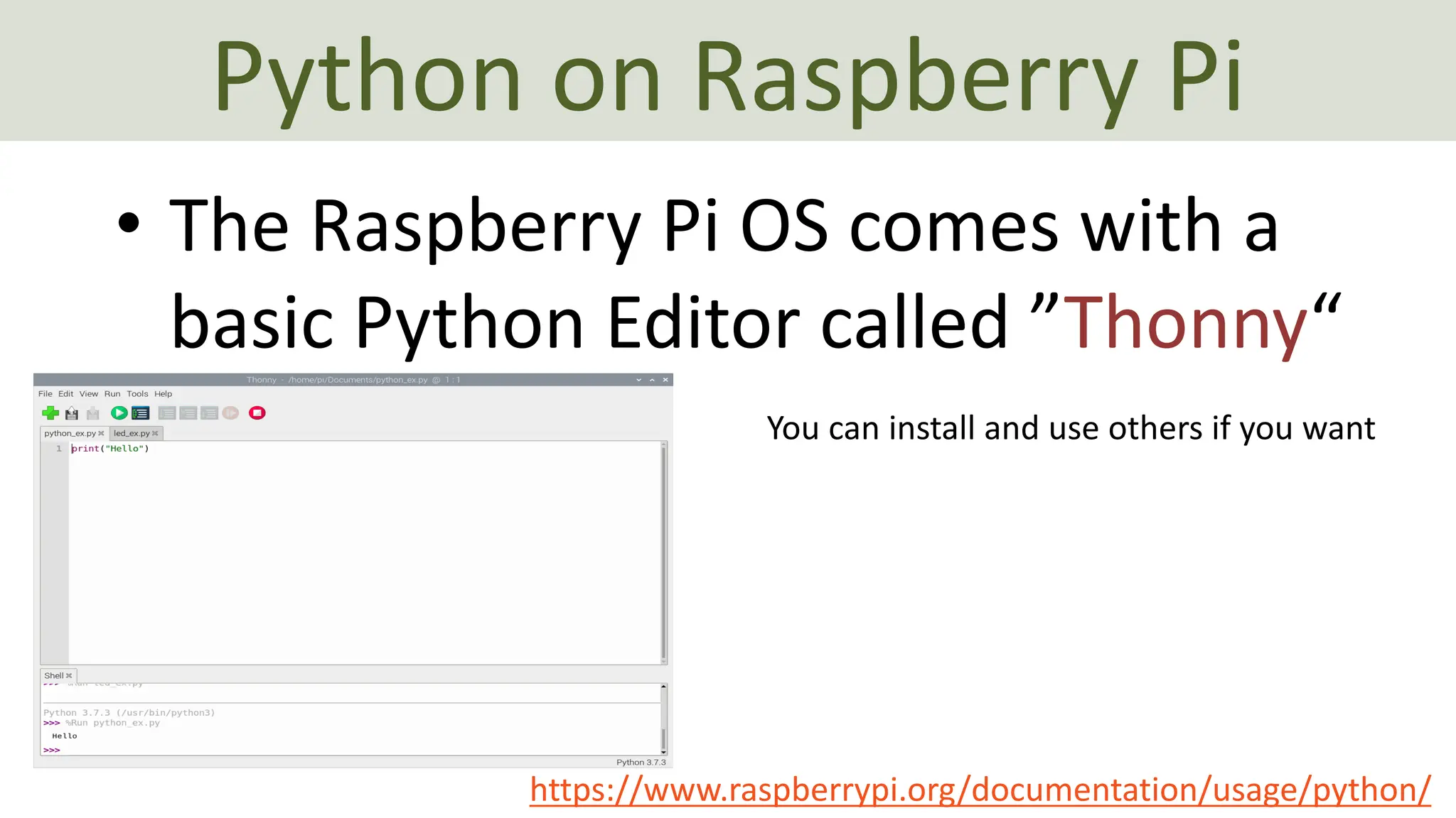 Raspberry Pi with Python presentation pdf | PDF