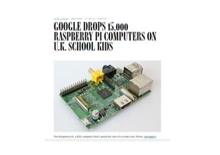 Raspberry Pi? Men vi har jo iPads! Overvejelser omkring undervisning ...