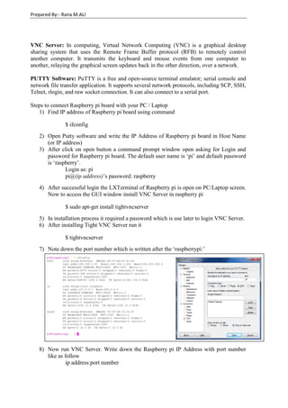 Raspberry pi Board Hardware & Software Setup | PDF