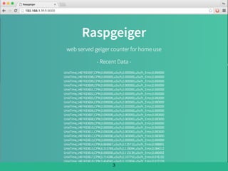 RaspberryPiで作るガイガーカウンター | PDF | Web Development | Internet