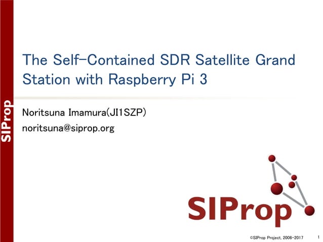 The Self-Contained SDR Satellite Grand Station with Raspberry Pi 3 | PPT