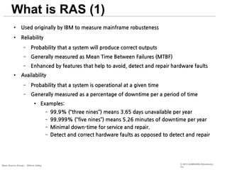 Reliability, Availability and Serviceability on Linux | PPT