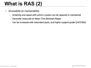 Reliability, Availability and Serviceability on Linux | PPT
