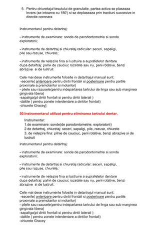 Raspuns intrebari examen.parodontologiedocx | DOCX