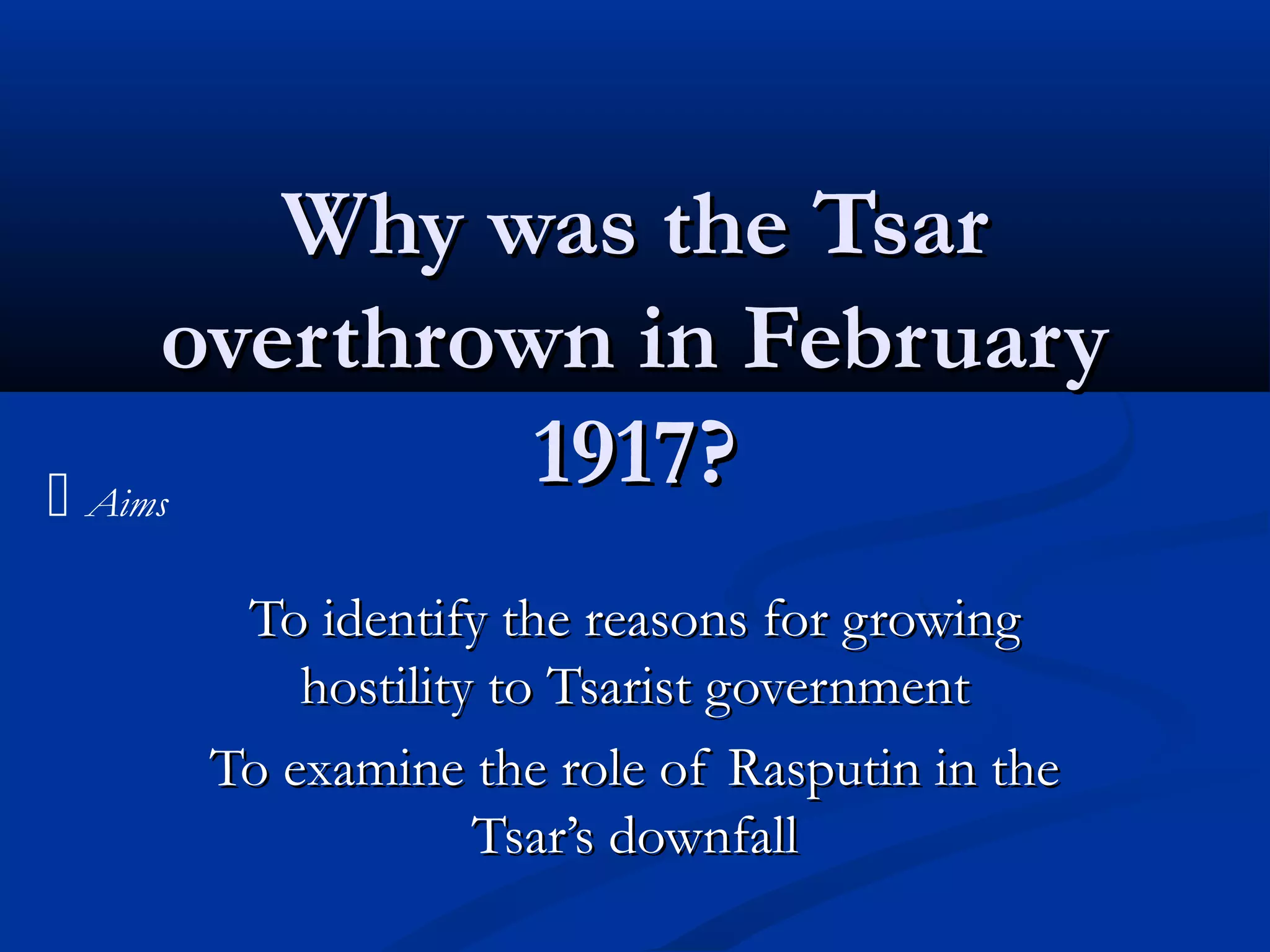 Rasputin - AS HISTORY | PPT