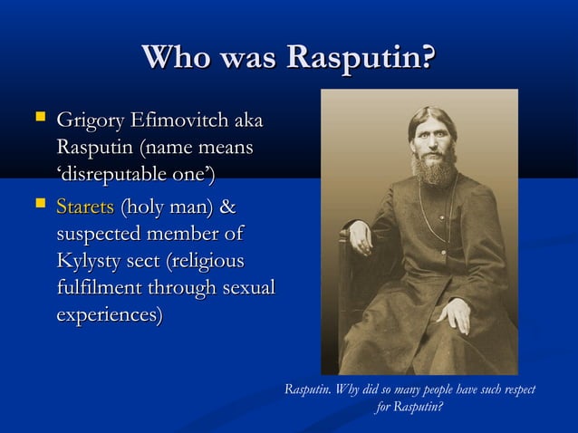 Rasputin - AS HISTORY | PPT