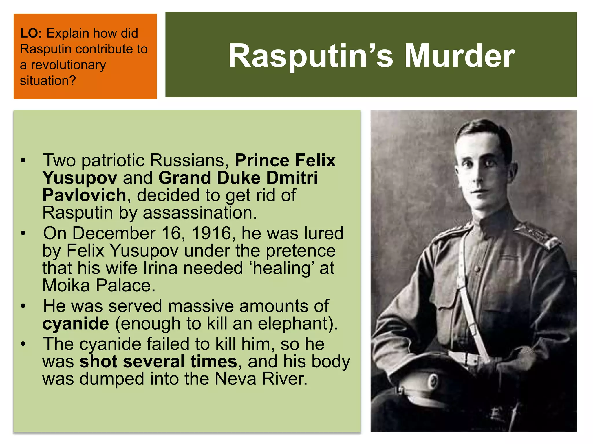 Influence of Rasputin | PPTX