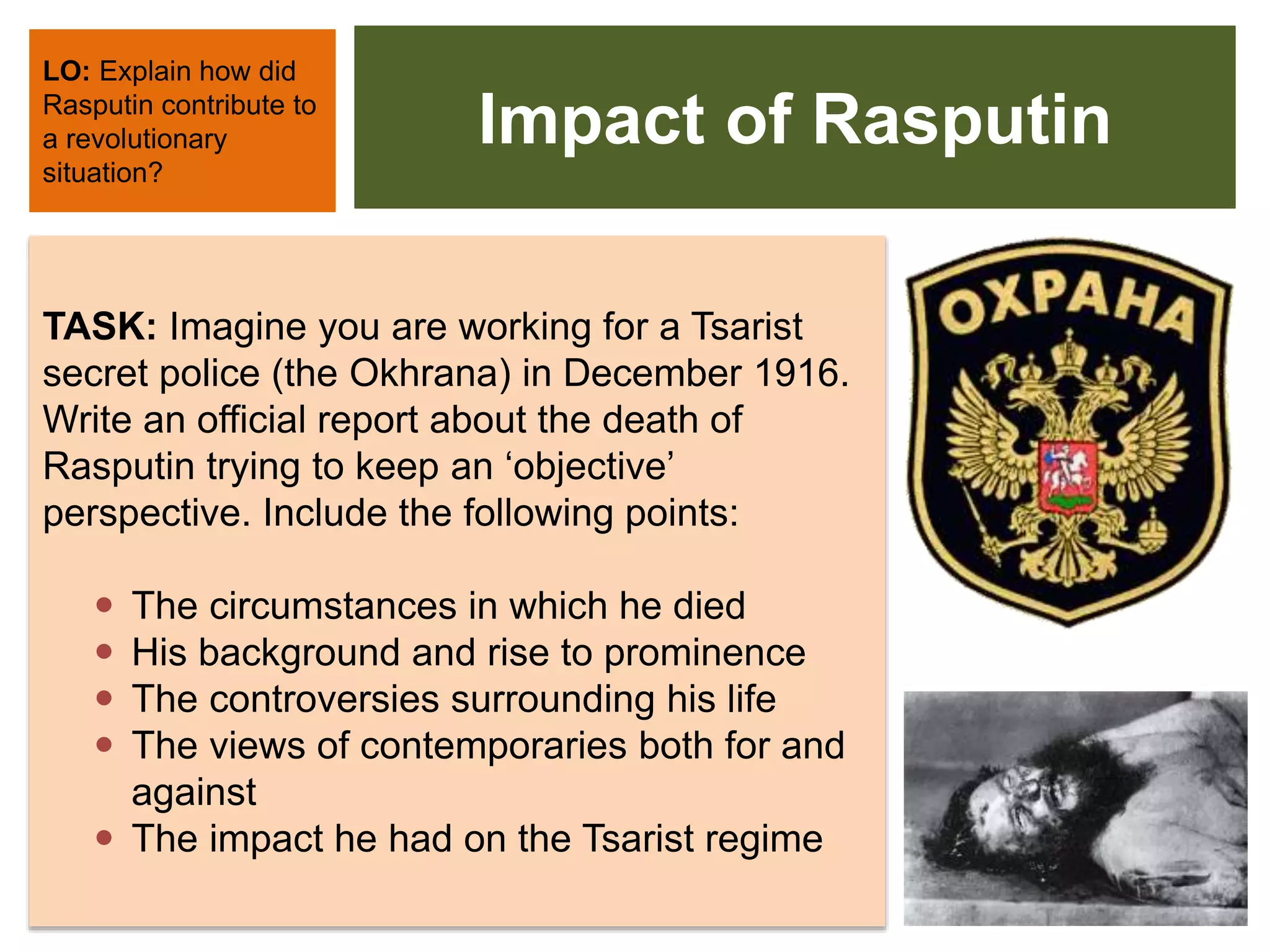 Influence of Rasputin | PPTX