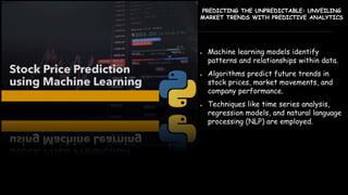 Application of Data Science in Stock Market | PPTX