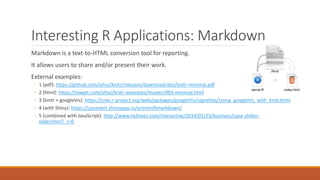 R as supporting tool for analytics and simulation | PPT
