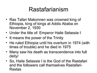 Rastafarianism | PPT