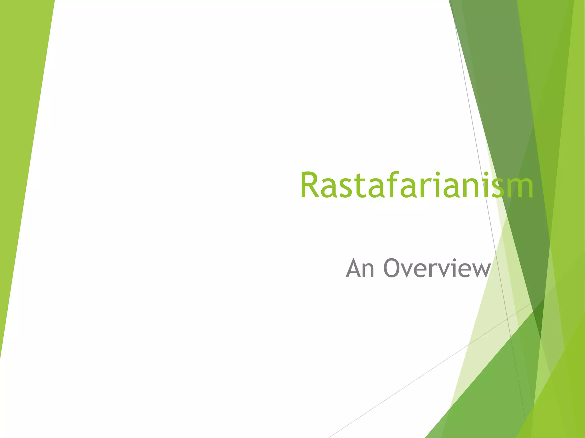 Rastafarianism: An Overview | PPT