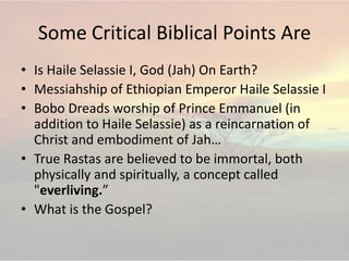 Rastafarianism, Jesus, and the Bible | PPTX