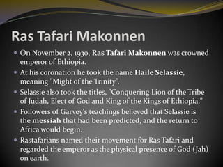 Rastafarianism Brief Overview | PPTX