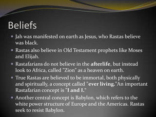 Rastafarianism Brief Overview | PPTX