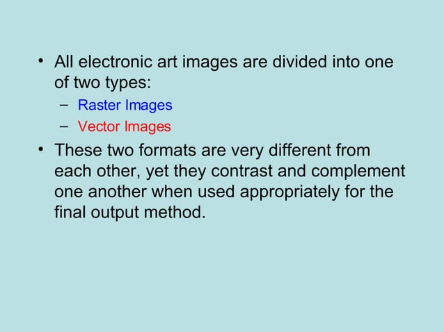 Raster Vs. Vector Presentation1 | PPT