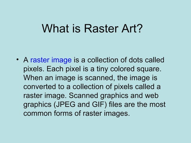 Raster Vs. Vector Presentation1 | PPT