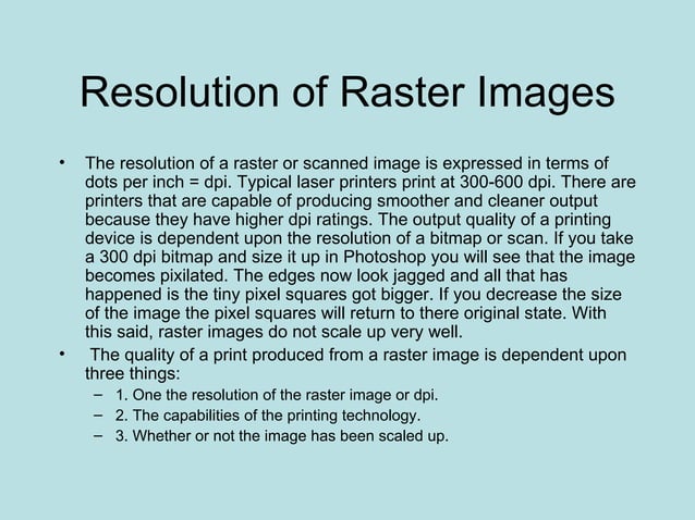 Raster Vs. Vector Presentation1 | PPT