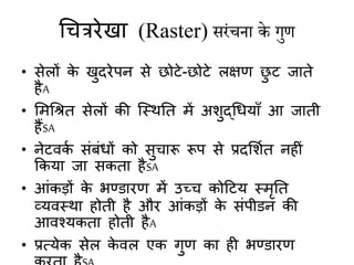 RASTER (GRID FORMAT) AND VECTOR (POINT, LINE AND POLYGON) DATA MODELS ...