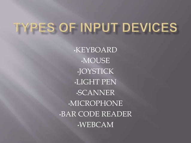 Raster and random scan display types of input devices | PPT