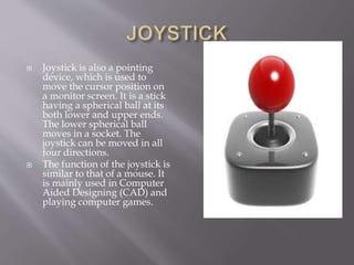 Raster and random scan display types of input devices | PPT