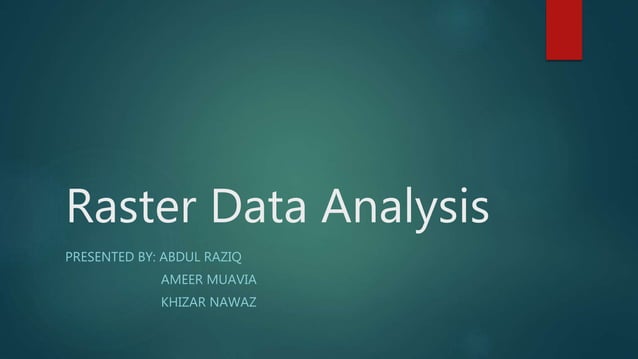 Raster data analysis | PPTX
