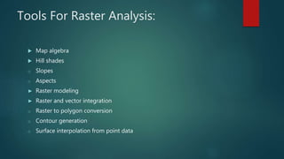 Raster data analysis | PPTX