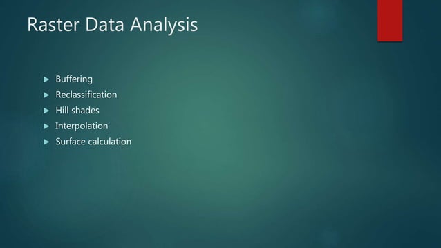 Raster data analysis | PPTX