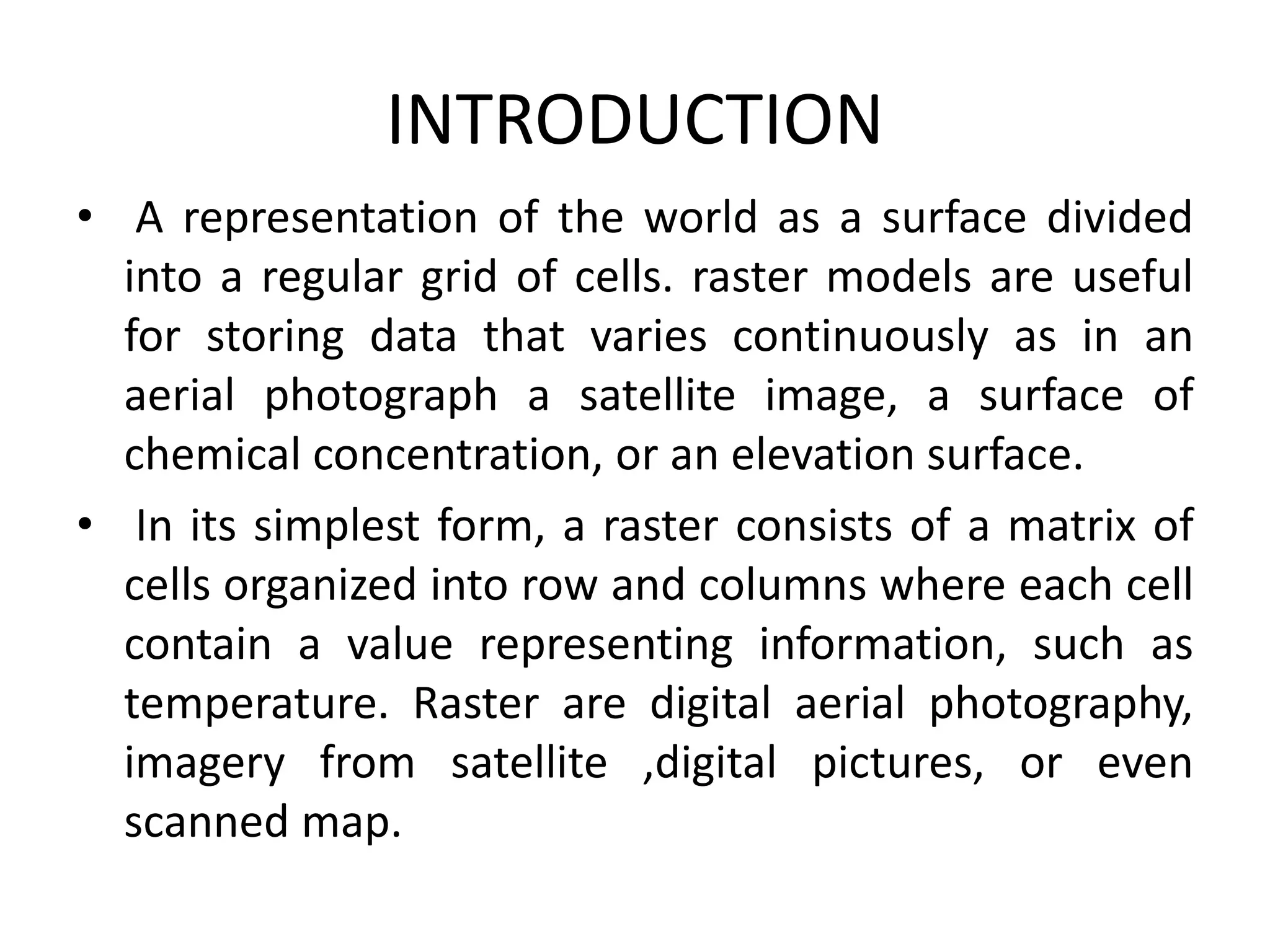 Raster Data Ppt Ppt